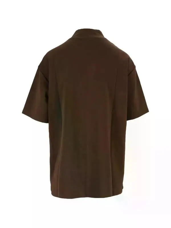 ELEH Tie-neck Short-sleeve T-shirt