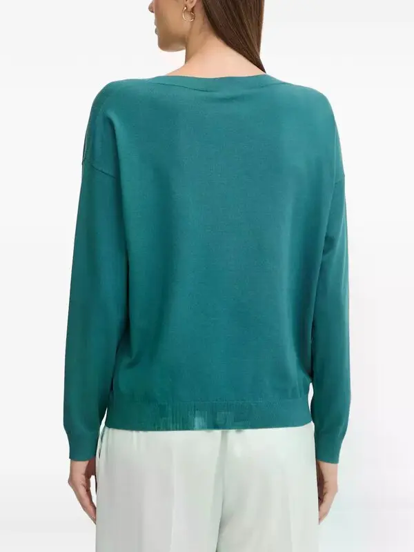Sisley Boat-neck Drop-shoulder Pullover