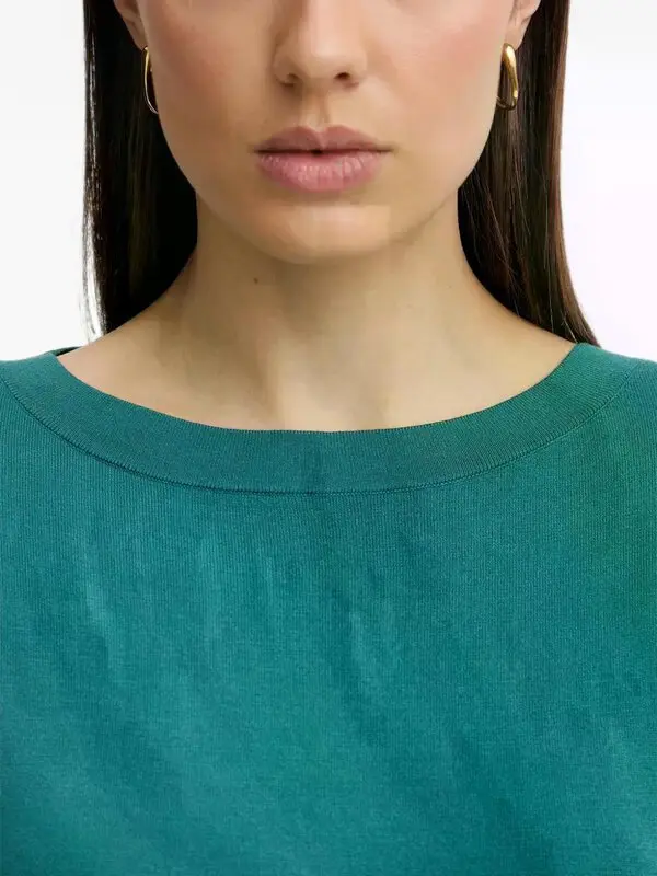 Sisley Boat-neck Drop-shoulder Pullover