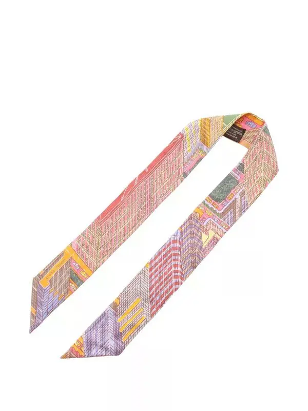 Hermès 2010s Pantin City Twilly Scarf - Pink
