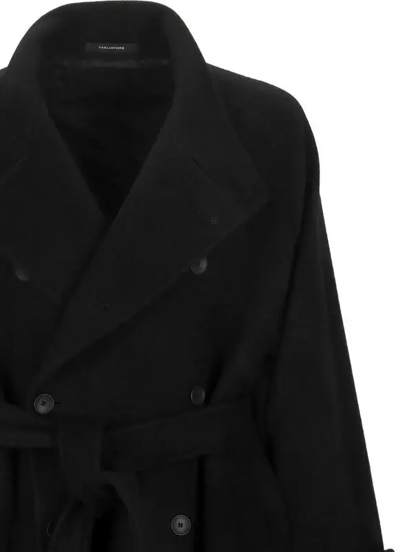 Tagliatore Double-breasted Belted Coat