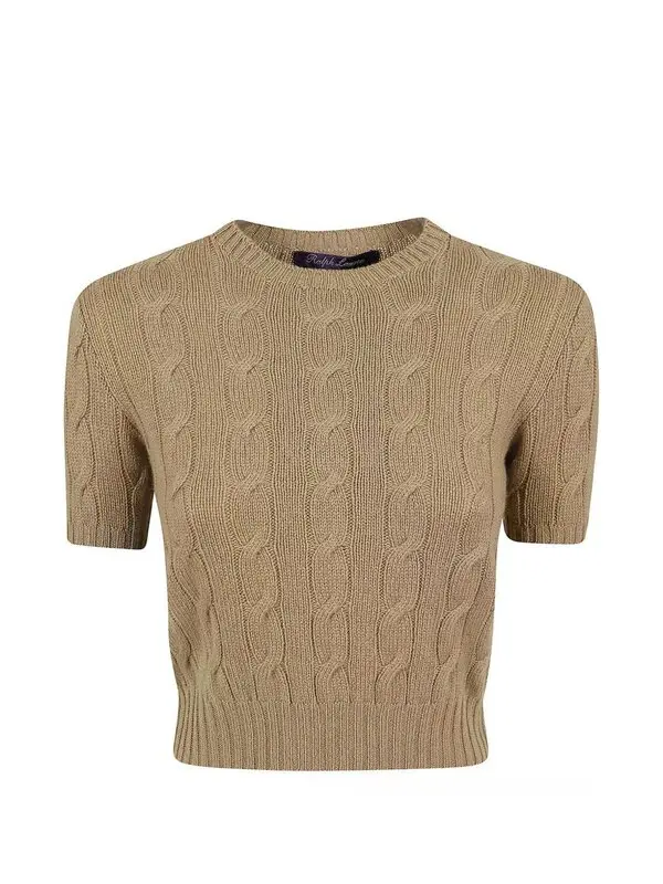 Polo Ralph Lauren Cashmere Cable-knit Cropped Jumper - Neutrals
