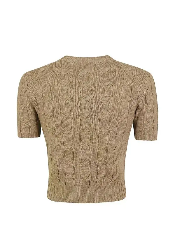 Polo Ralph Lauren Cashmere Cable-knit Cropped Jumper