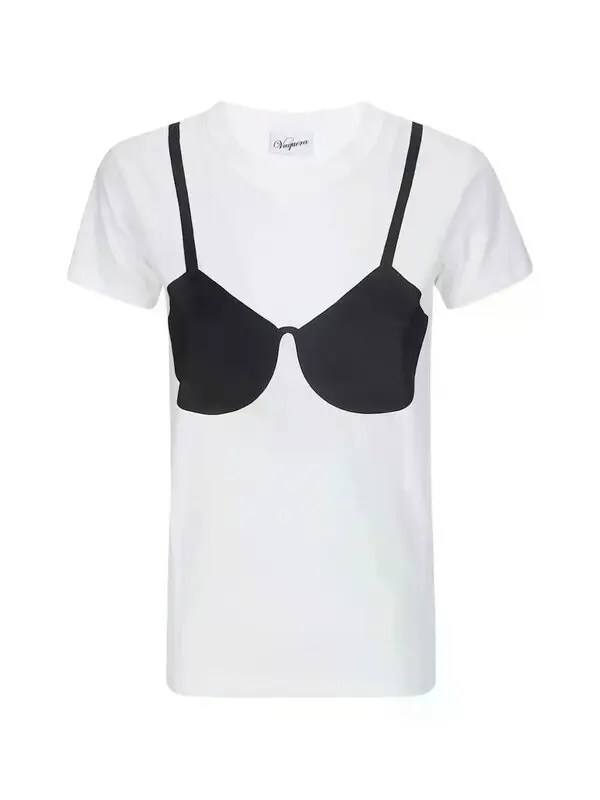 Vaquera Bra-print T-shirt - White