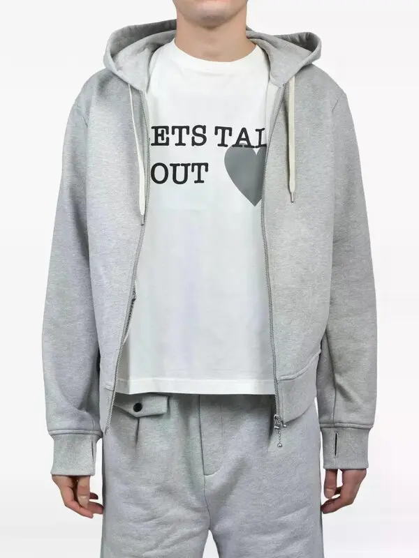 CEDARWOOD Logo-embroidered Zip-up Hoodie