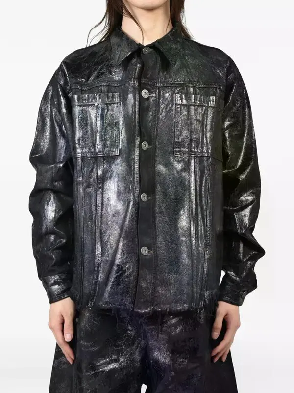 LATUI ATELIER Trauma Faded-effect Raw-cut Shirt