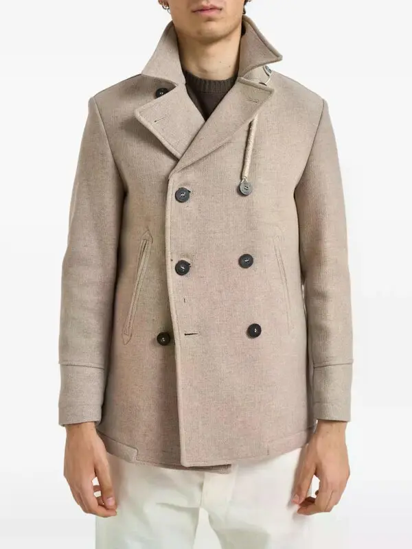 CAMPLIN Double-breasted Pea Coat - Neutrals