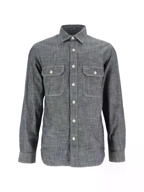 TELA GENOVA Emilio Raw Chambray Shirt Jacket