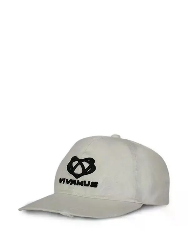 VIVAMUS Logo-embroidered Distressed Cap