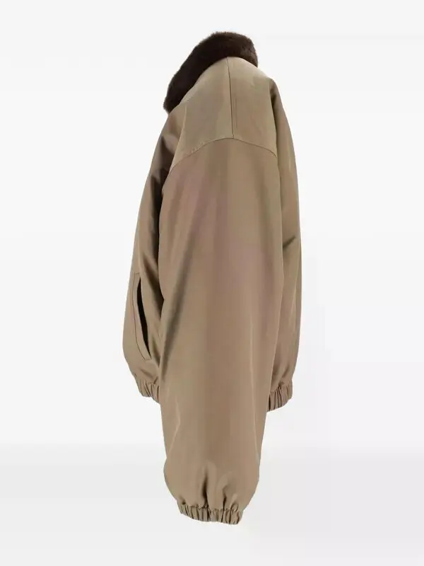 ELEH Faux-fur Collar Bomber Jacket