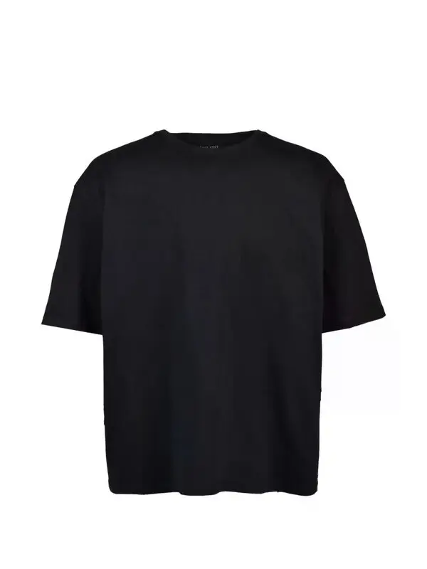 LAST NEST Cracked Cross Logo Graphic-print T-shirt