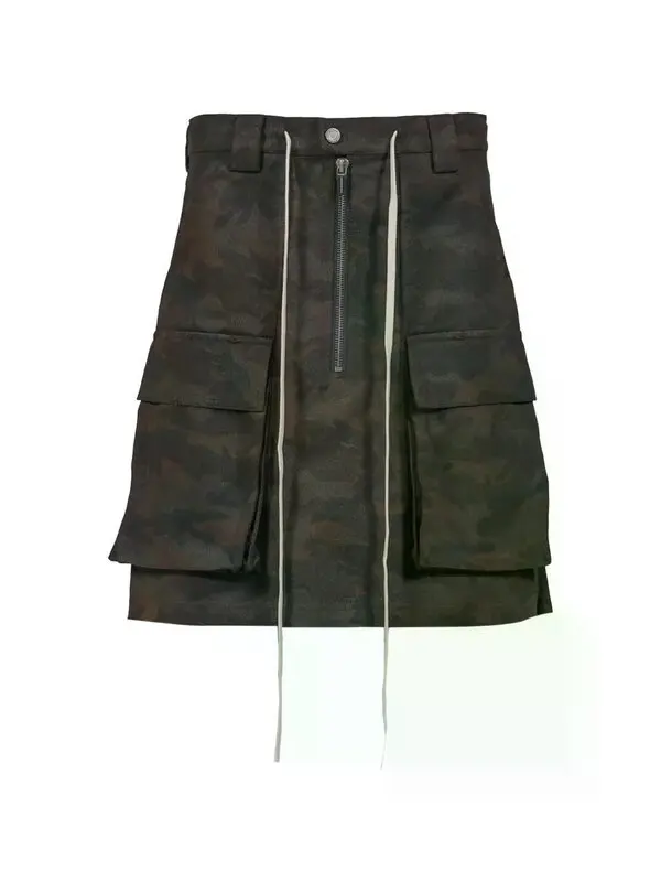 ARNODEFRANCE Ardondefrance Camouflage Print Utility Skirt