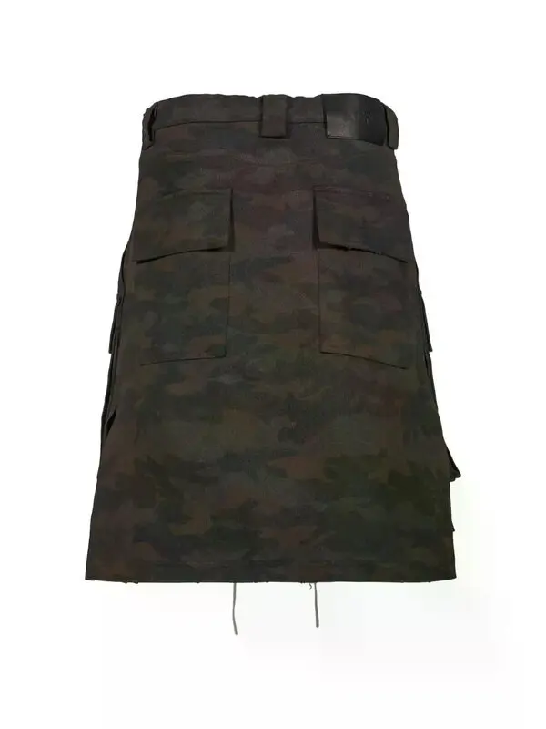 ARNODEFRANCE Ardondefrance Camouflage Print Utility Skirt