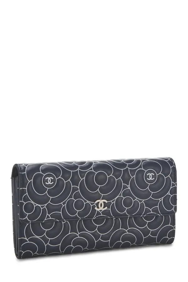 Chanel Lambskin Camellia Wallet