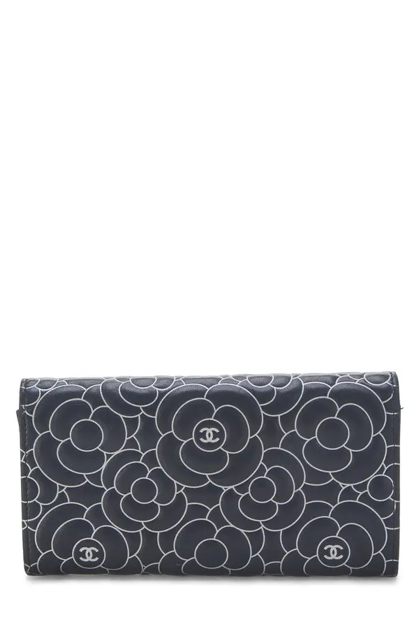 Chanel Lambskin Camellia Wallet