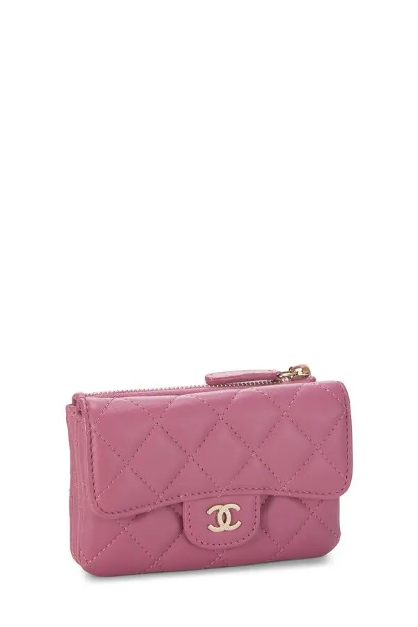 Chanel Quilted Lambskin Compact Wallet