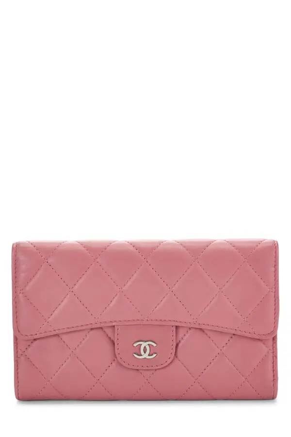 Chanel Lambskin Classic Flap Wallet Long
