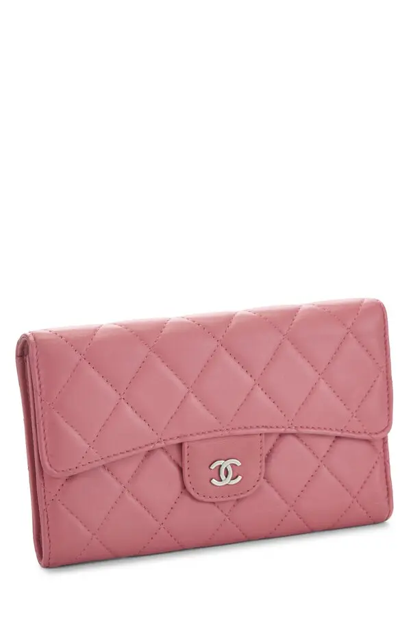 Chanel Lambskin Classic Flap Wallet Long
