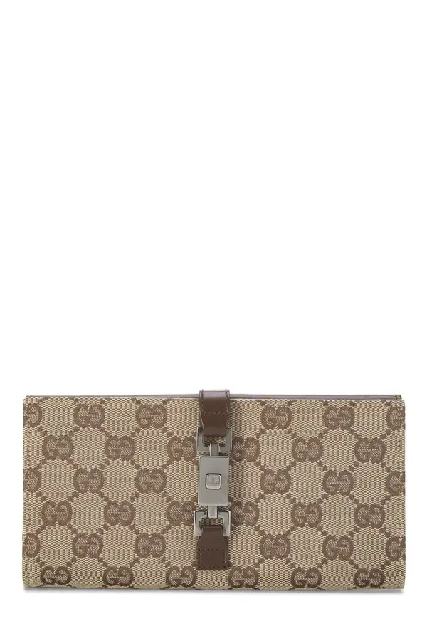 Gucci Original Gg Canvas Jackie Continental Wallet - Brown