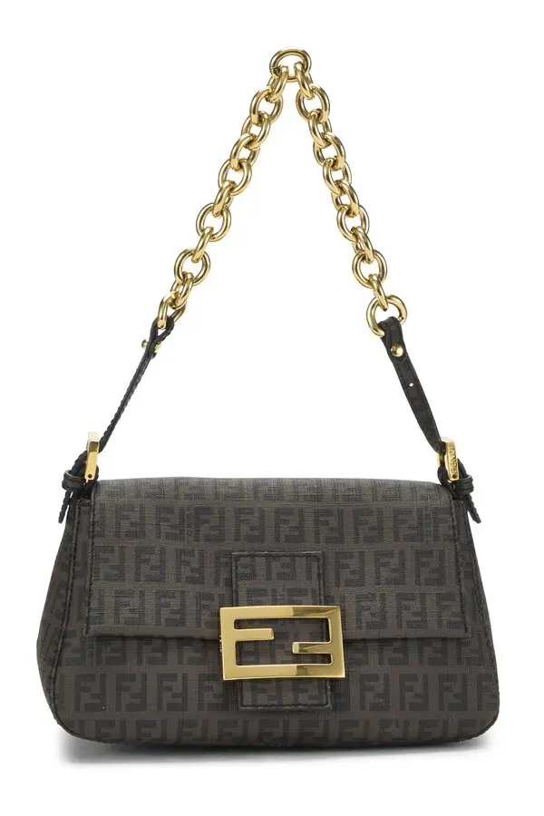Fendi Zucchino Coated Mama Shoulder Bag