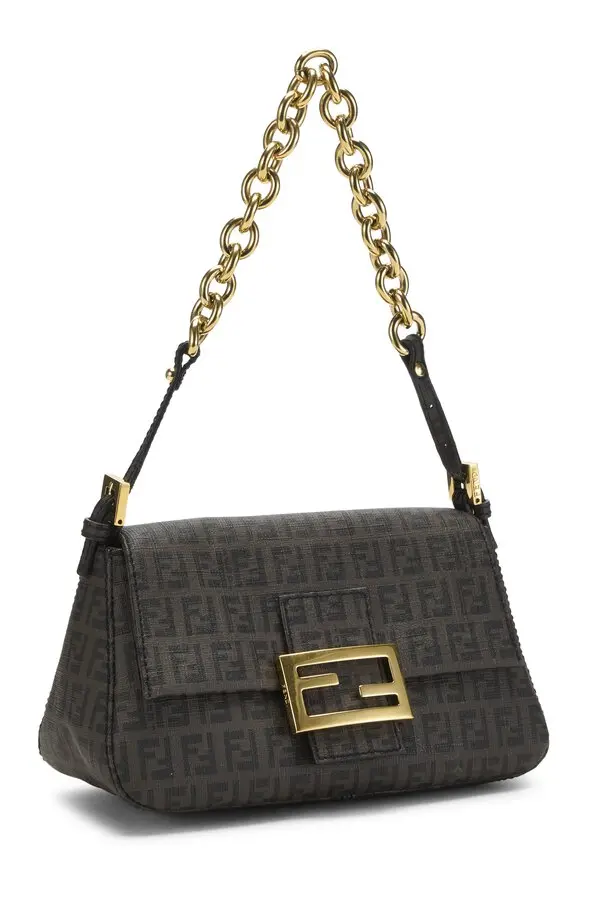 Fendi Zucchino Coated Mama Shoulder Bag