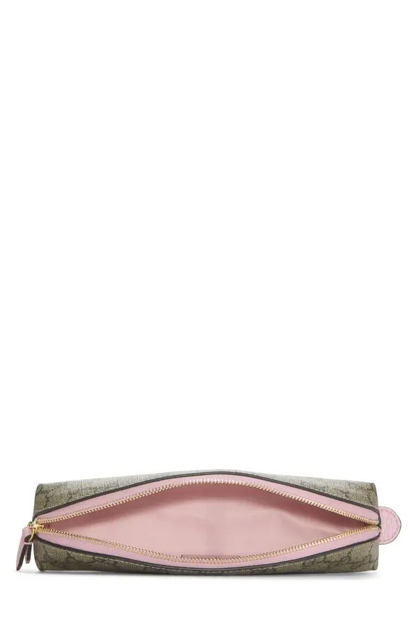 Gucci X Disney Brown Gg Supreme Canvas Daisy Duck Penil Case