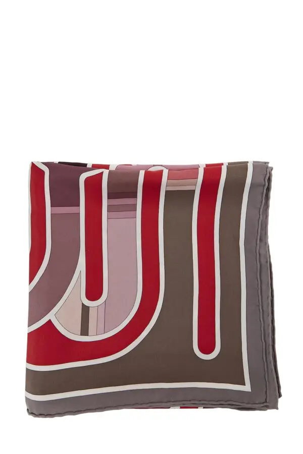 Hermès Multicolor 'mélodie Chromatique' Silk Scarf 90