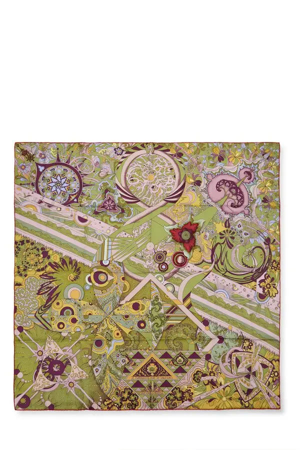 Hermès Multicolor 'l'ivresse De L'infini' Silk Scarf 90