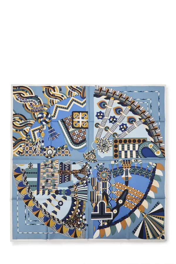 Hermès Multicolor 'haute Parure' Silk Scarf 90