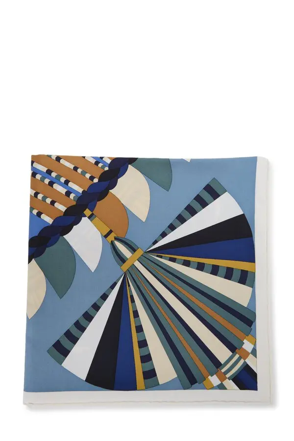 Hermès Multicolor 'haute Parure' Silk Scarf 90