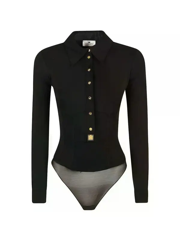Elisabetta Franchi Logo-plaque Long-sleeve Bodysuit