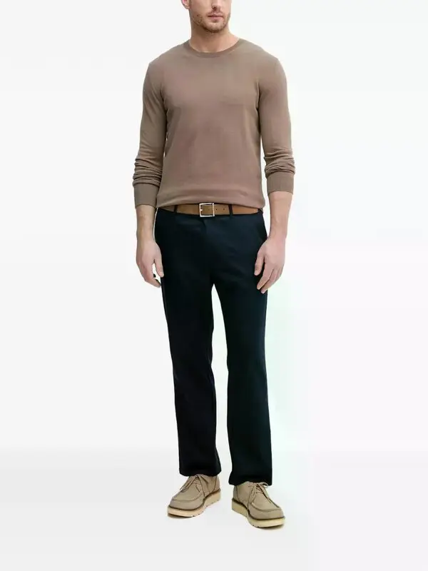Sisley Crew-neck Long-sleeve Sweater - Brown