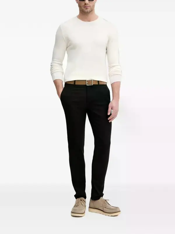 Sisley Crew-neck Long-sleeve Sweater - White