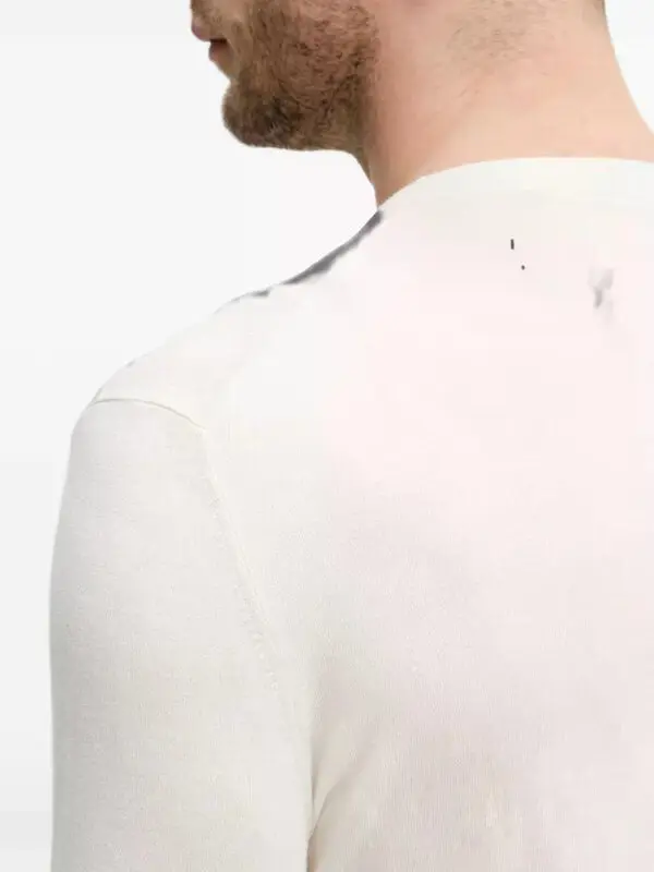 Sisley Crew-neck Long-sleeve Sweater - White