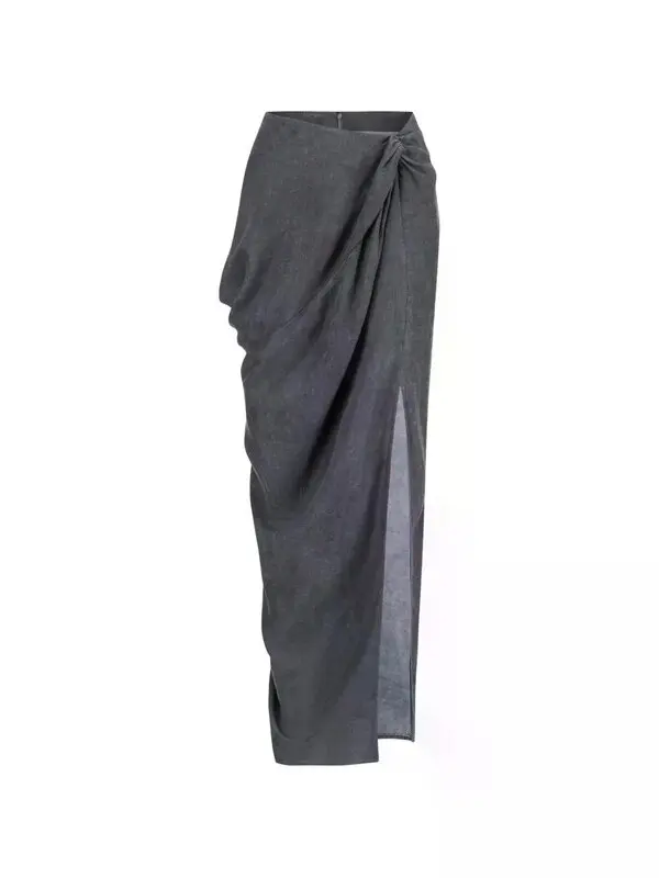 OUDE WAAG Asymmetric Knotted Maxi Skirt