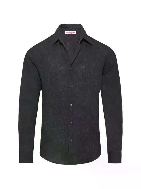 Orlebar Brown Giles Stitched Textured-linen Shirt