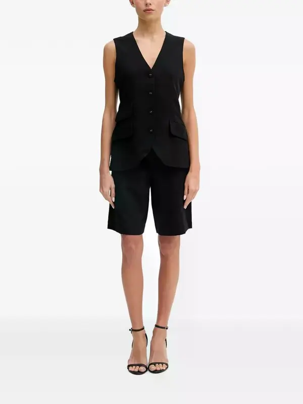 Sisley V-neck Button-up Waistcoat