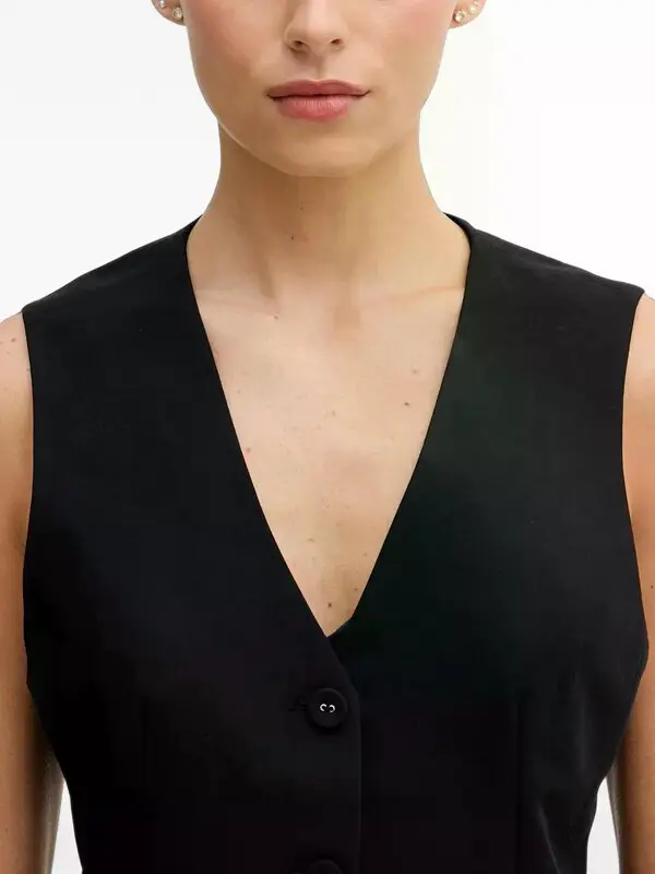 Sisley V-neck Button-up Waistcoat