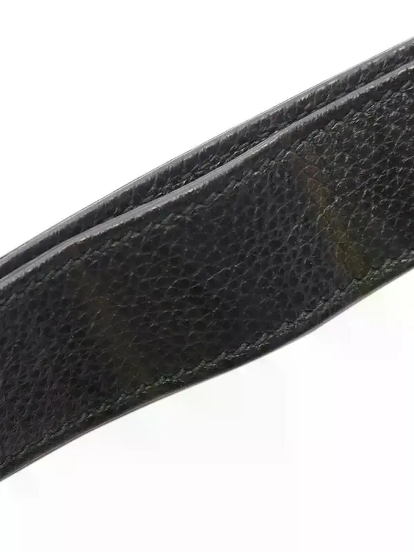 Gucci 2016-2026 Mini Grained Calfskin Logo Crossbody Bag - Black