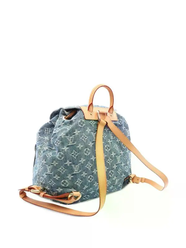 LOUIS VUITTON Monogram Denim Sac Ad Backpack - Blue
