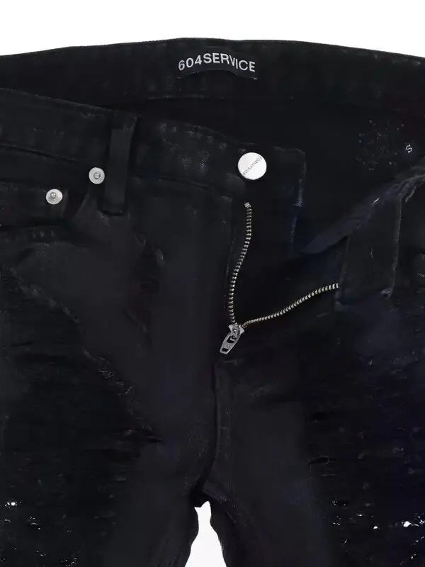 604SERVICE Distressed Skinny Jeans