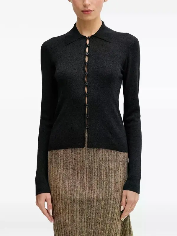 Sisley Button-up Collared Cardigan