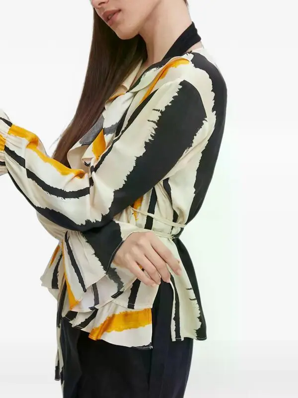 Sisley Ruffled Wrap Blouse