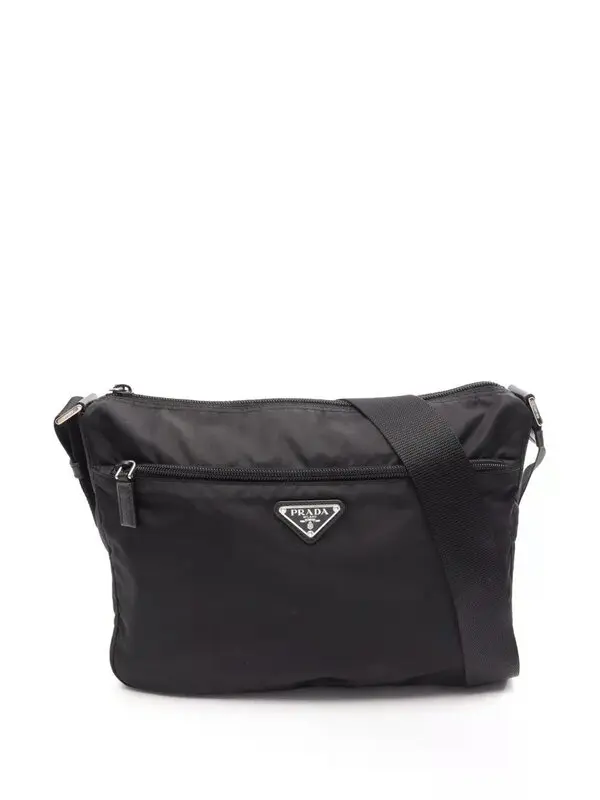 Prada 2013-2026 Tessuto Zip Top Crossbody Bag - Black