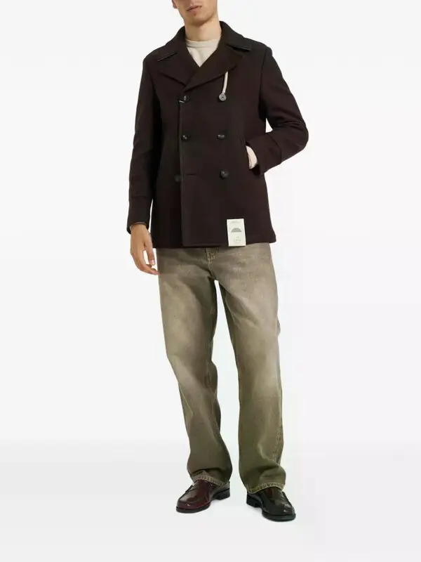 CAMPLIN Double-breasted Long-sleeve Coat