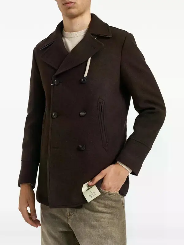 CAMPLIN Double-breasted Long-sleeve Coat