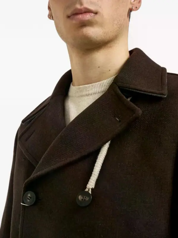 CAMPLIN Double-breasted Long-sleeve Coat