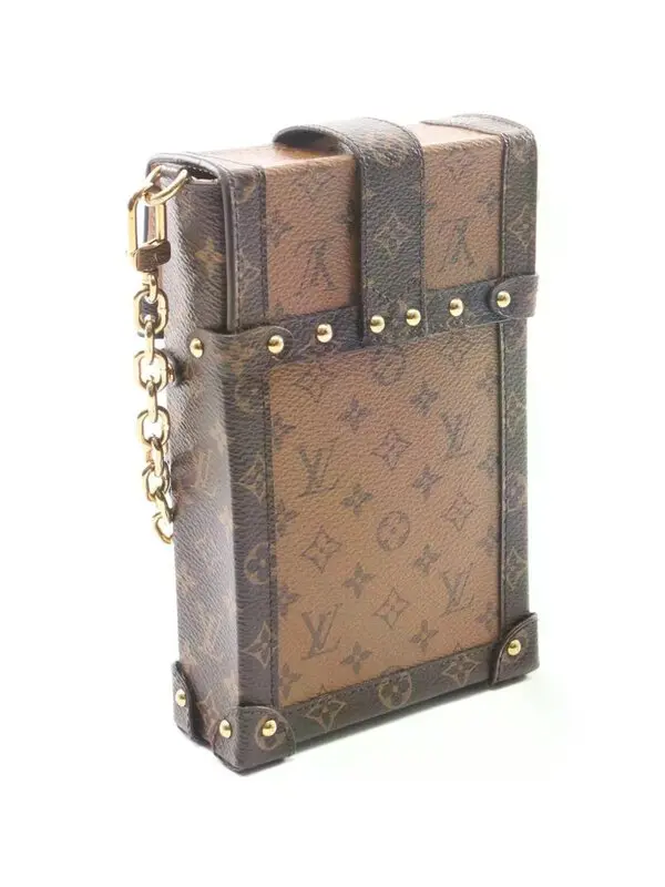 LOUIS VUITTON Monogram Trunk Vertical Shoulder Bag - Brown