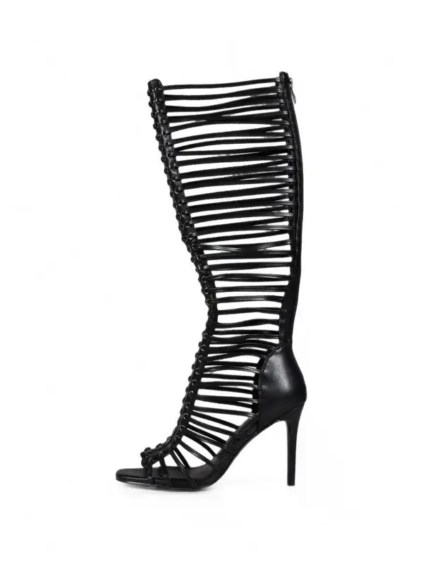NIIHAI Lock Up Open-toe Heeled Sandals