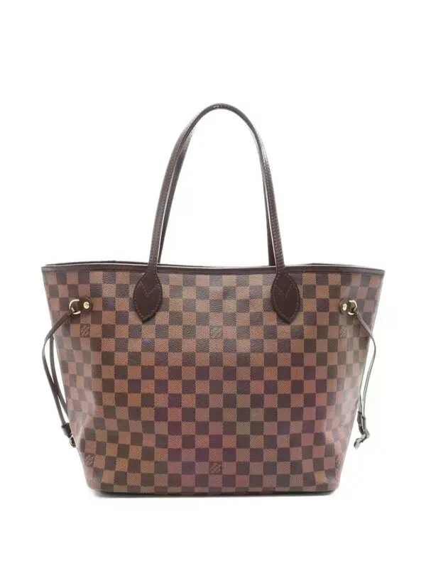 LOUIS VUITTON 2015 Mm Neverfull Damier Ebene Tote Bag - Brown